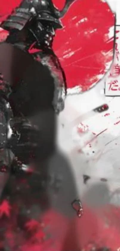 Samurai Art Red Circle Wallpaper Free Download