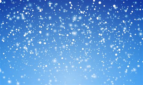 Christmas Snow Falling Snowflakes On Blue Background Snowfall Vector