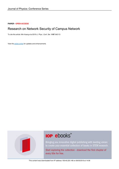 Pdf Research On Network Security Of Campus Network