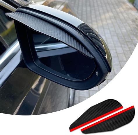 Msyuusr 2 Pcs Car Rear View Mirror Rain Visor Guard