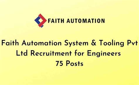 faith automation system tooling pvt ltd recruitment for engineers
