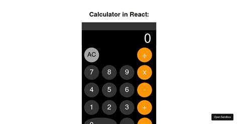 Javascript Calculator 3 Codesandbox