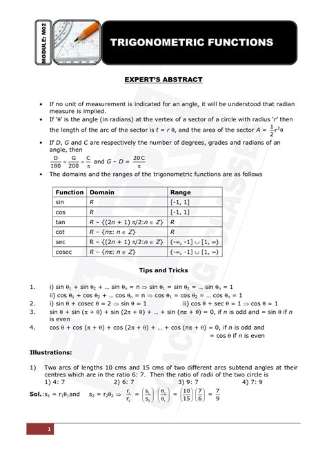 SOLUTION Trignometric Functions Studypool