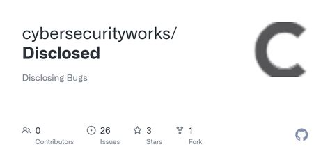 Github Cybersecurityworksdisclosed Disclosing Bugs