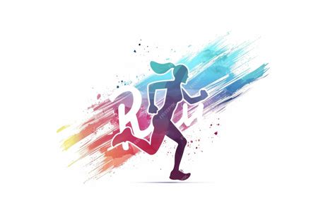 Running Logo Run Symbol R For Run Template Isolated On White Background