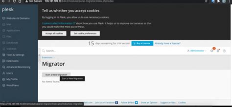migrating cpanel domain to plesk