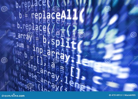 Programming Coding Source Code Screen Stock Image Image Of