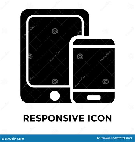 Responsive Icon Vector Isolated On White Background Logo Concept Of Responsive Sign On