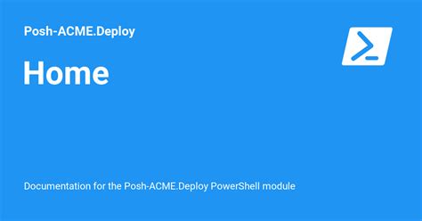 home posh acme deploy