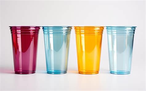 Premium Photo Different Colored Cups Sitting Together