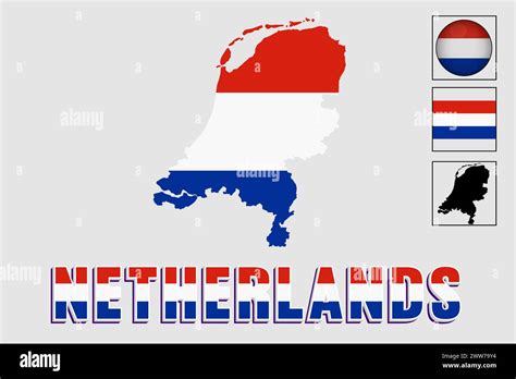 Netherlands Map Illustration Stock Vector Images Alamy