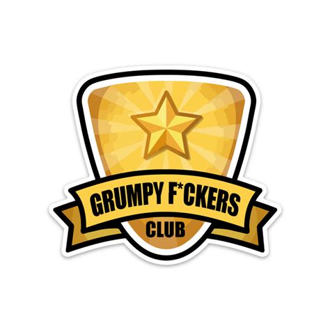 Grumpy Fckers Club Sticker Stickermize