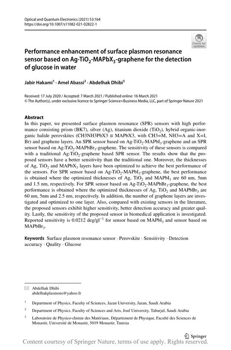 Performance Enhancement Of Surface Plasmon Resonance Sensor Based On Ag