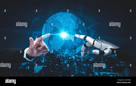 Futuristic Robot Artificial Intelligence Enlightening Ai Technology