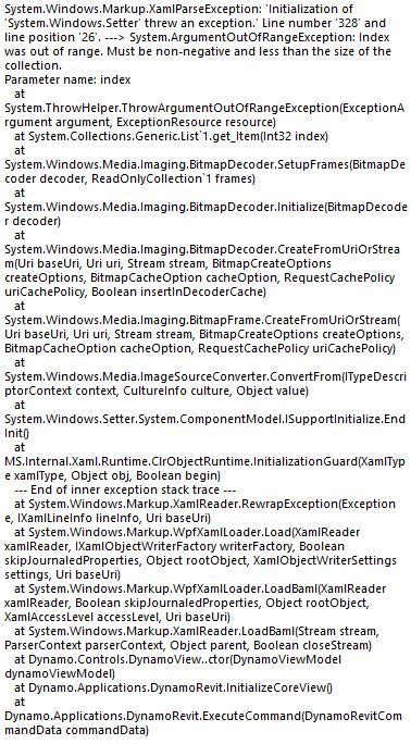 Error When I Try To Open Dynamo Revit Dynamo