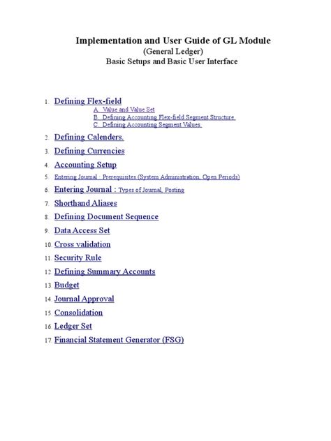 general ledger oracle pdf debits and credits business