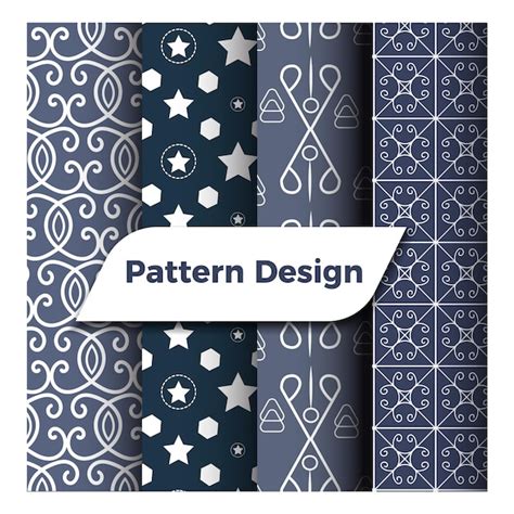 Premium Vector Free Vector Set Of Four Minimalist Geometric Pattern