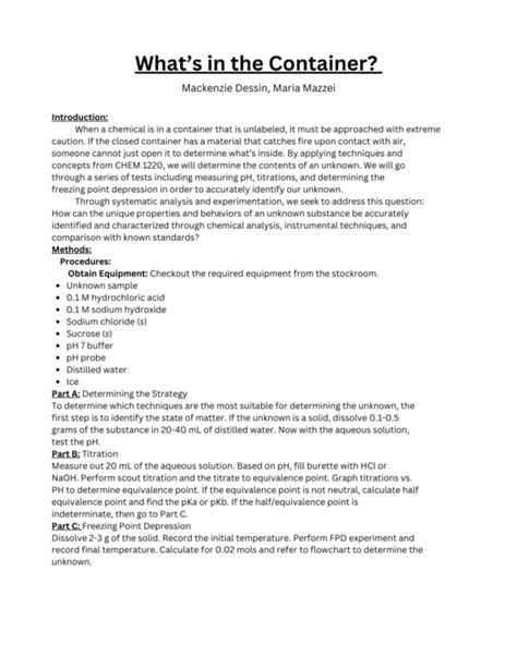self directed lab final state of matter solids aqueous test ph