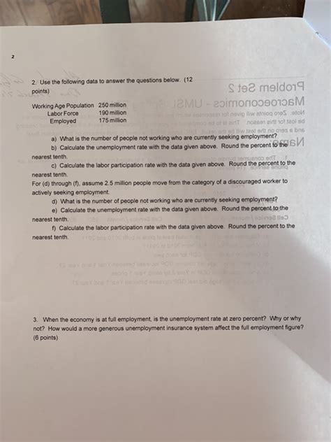 Solved Use The Following Data To Answer The Questions Chegg Com