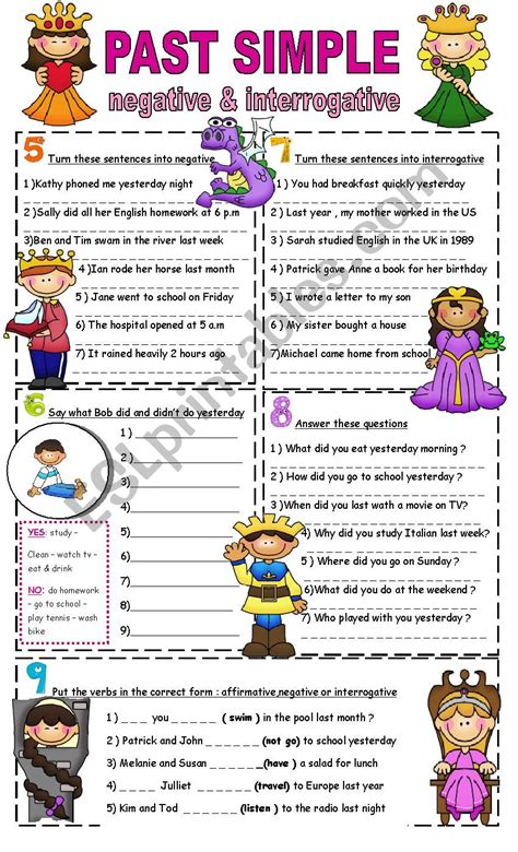 Past Simple Part 2 Negative And Interrogative Esl Worksheet By Vampire Girl 22