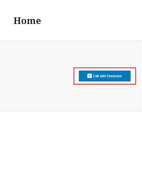 Page Edit With Elementor Documentation