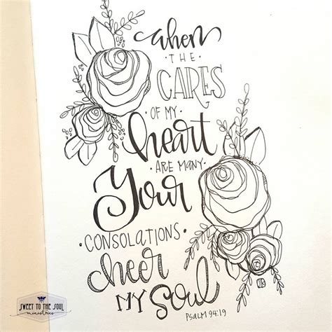 Psalm 94 19 Finding Comfort In Gods Word Hand Lettering Bible