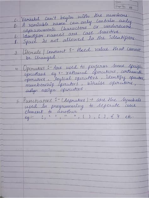 Python Revision Notes Pdf