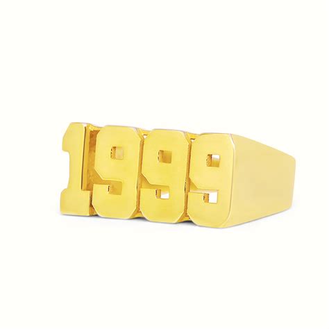 Mens Vermeil Custom Year Ring The Gold Goddess The Gold Gods
