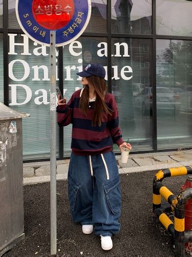 Unisex Pg 데님 빅 카고 와이드 Pt 워무드마인