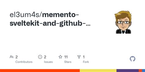 github el3um4s memento sveltekit and github pages