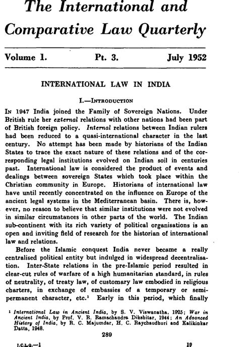 International Law In India International And Comparative Law Quarterly