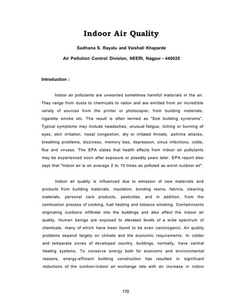 Indoor Air Quality Pdf