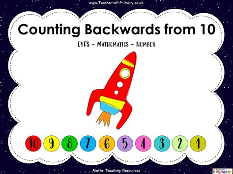 Counting Forwards And Backwards To 10