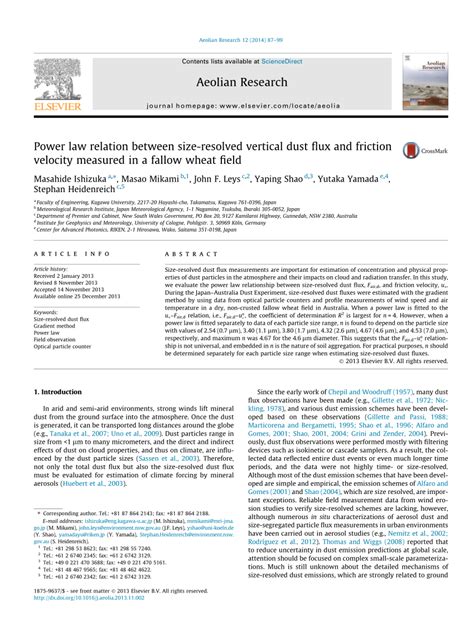 Pdf Parameterization Of Size Resolved Dust Emission And Validation