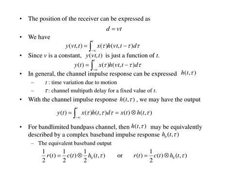 Ppt Chapter 4 Mobile Radio Propagation Small Scale Fading And