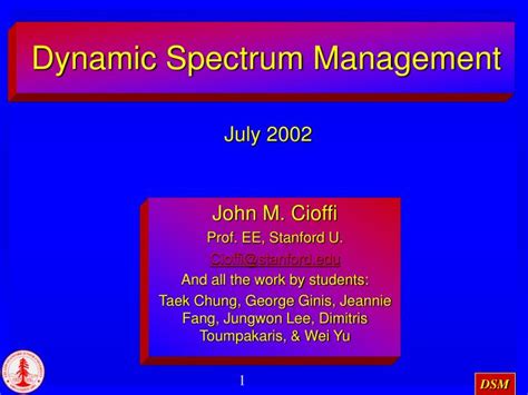 ppt dynamic spectrum management powerpoint presentation free