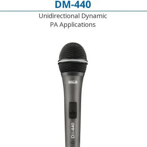 Wired Black Ahuja Dm 440 Unidirectional Dynamic Pa Application Microphone At ₹ 1400 In Kolkata