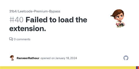 Failed To Load The Extension · Issue 40 · 31b4leetcode Premium