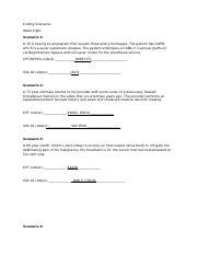 Coding Scenarios Week Docx Coding Scenarios Week Eight Scenario A Is Having An