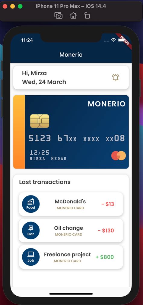 GitHub MirzaMedar flutter wallet eWallet UI created in Flutter Design by Rašida Medar https