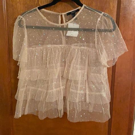 Forever 21 Tops Super Cute See Through Sparkle Forever 2 Top Poshmark
