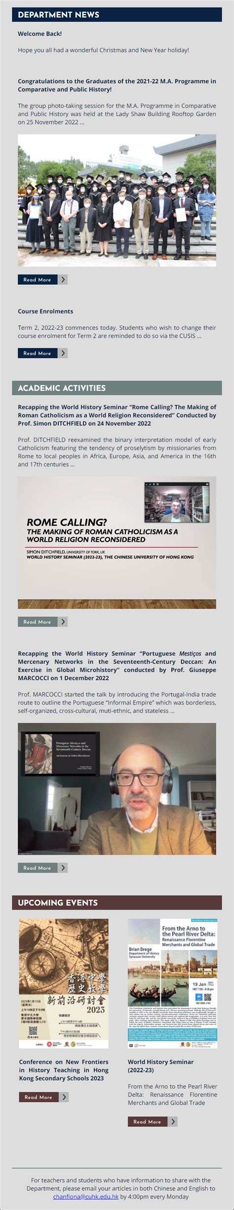 No 20230109 Department Of History The Chinese University Of Hong Kong