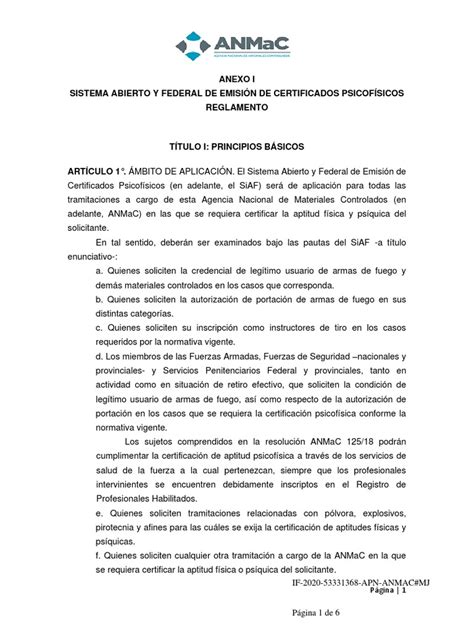 Anmac Anexo 1 Pdf