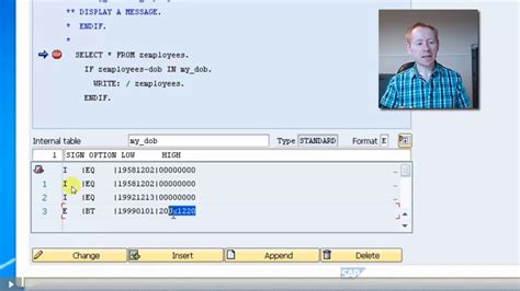 34 Sap Abap Select Option Fields Low And High Fields Youtube