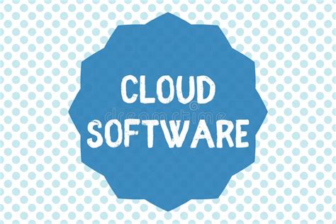 Writing Note Showing Cloud Software Business Photo Showcasing Programs Used In Storing