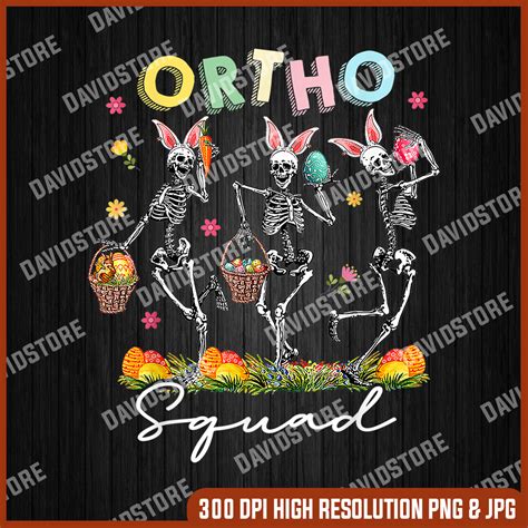 Ortho Squad Easter Day Bunny Skeletons Dancing Orthopedic E Inspire Uplift
