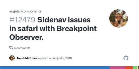Sidenav Issues In Safari With Breakpoint Observer · Issue 12479