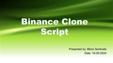 Binance Clone Script Development Company Ppt