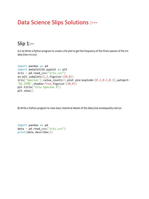 Ds Slips Solutions Sem 5 Pdf Computer Programming