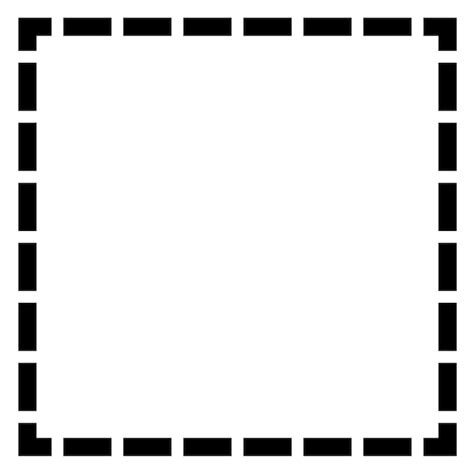 Premium Vector Blue Square Dash Border Design Element